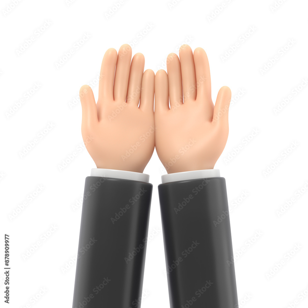 Transparent Backgrounds Mock-up. Two hands together with palms up,top ...