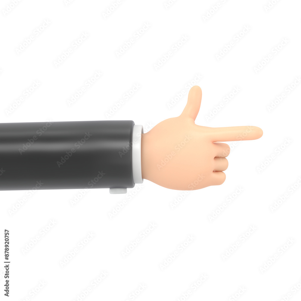 Transparent Backgrounds Mock-up. Cartoon character hand pointing ...