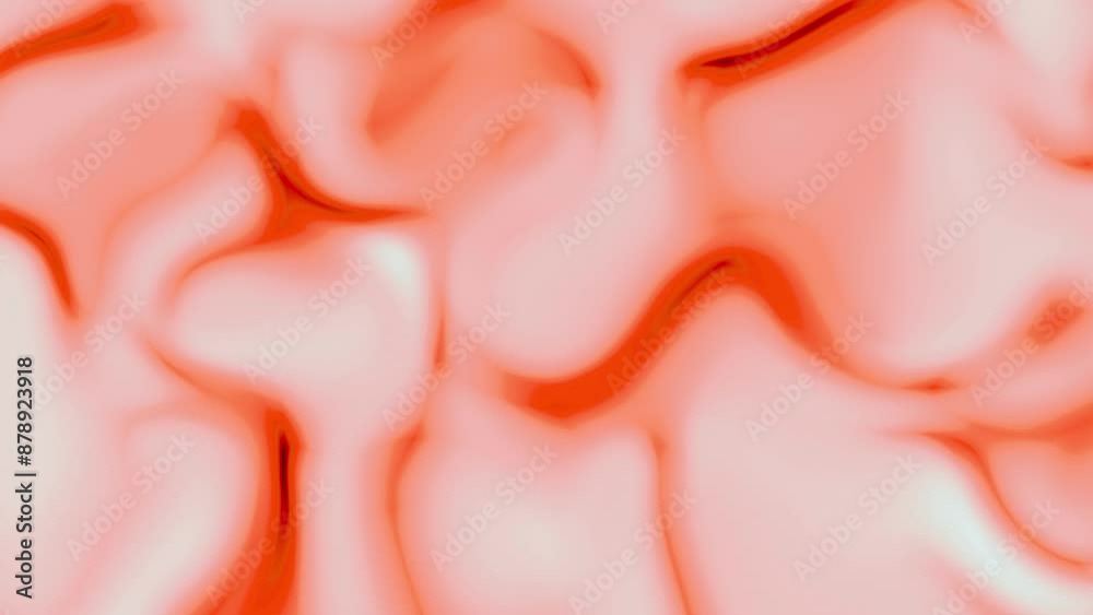 Abstract Smooth Liquid Motion Background - Orange Swirling and Flowing ...