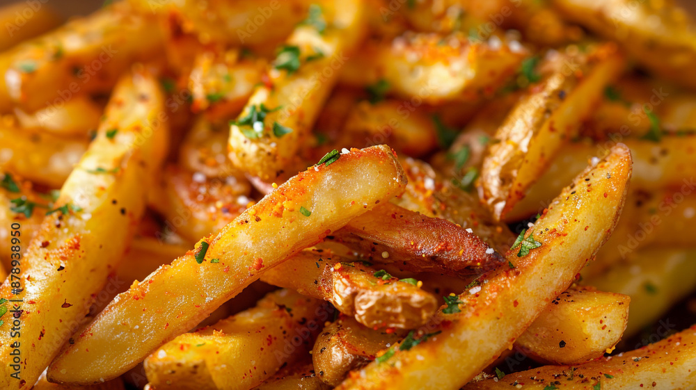 Delicious French fries on white background. delicious French fries ...
