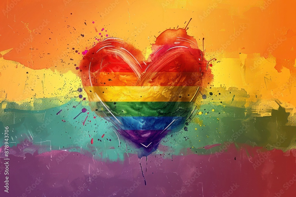 Prideful Heart: A Colorful LGBTQ Graphic Icon for Love, Community, and ...