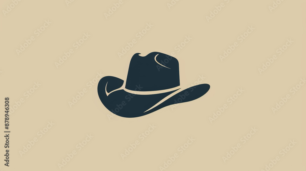 A simple image of a cowboy hat on a white background Suitable for ...