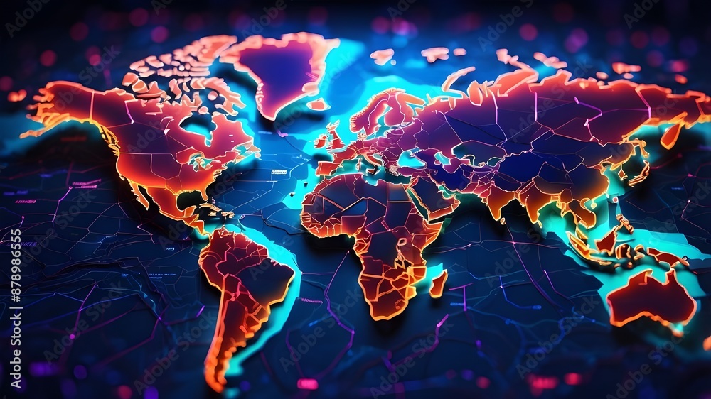 a world map example using geospatial data mapping, where the ...