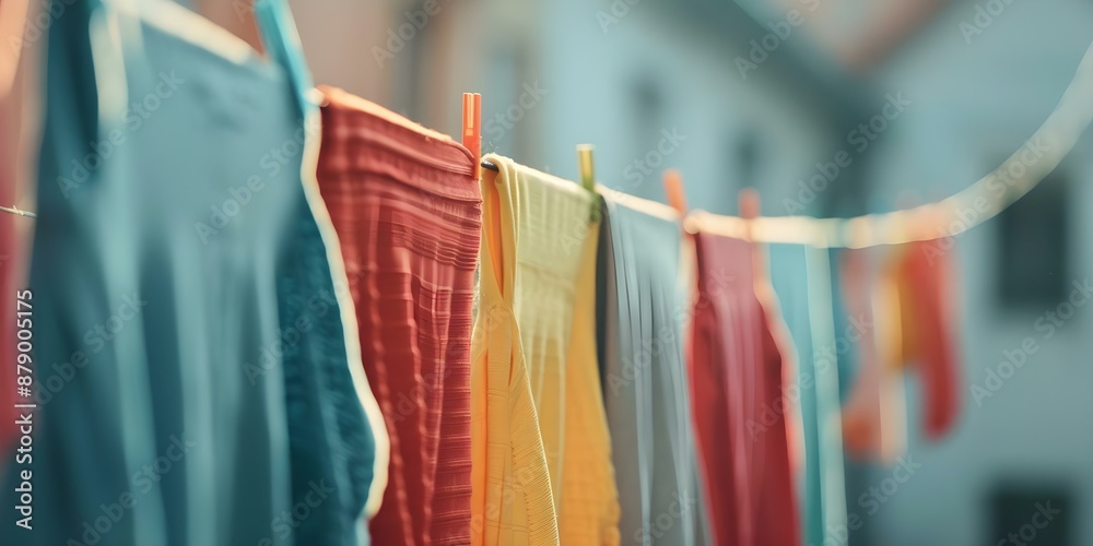 Clothes on communal laundry line symbolize shared struggles and ...