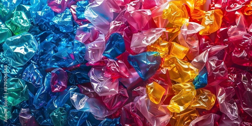Detailed closeup scan of PET Polyethylene terephthalate material in ...