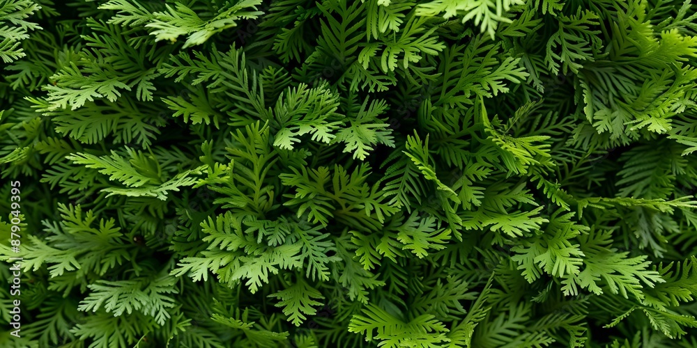 Lush Green Vertical Garden Featuring Western Red Cedar Thuja Plicata ...