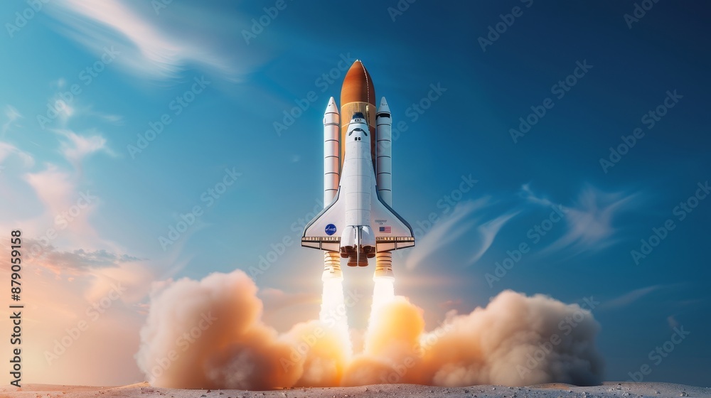 High-tech space shuttle being constructed, advanced robotics and ...