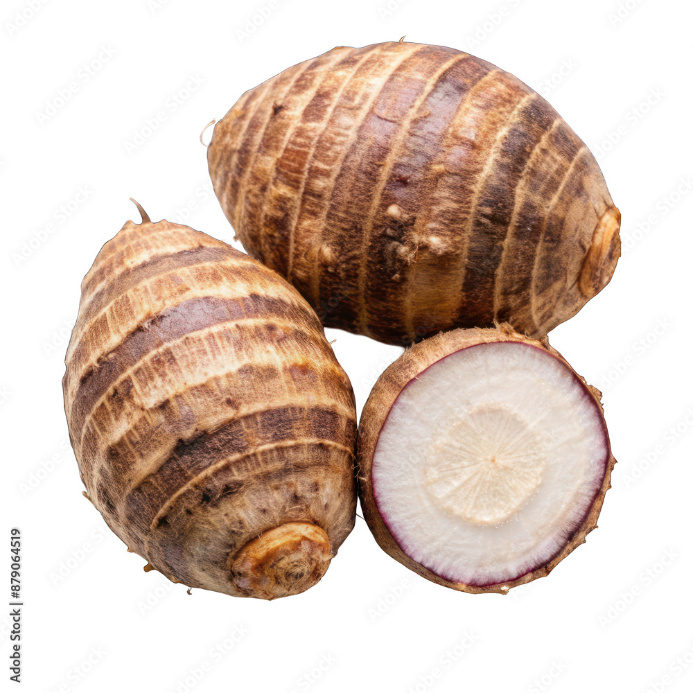 Taro top view isolated on transparent background Stock Illustration ...