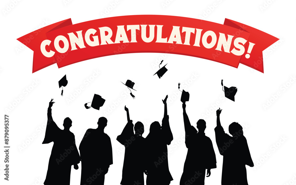 Congratulations Class of 2025 greeting sign. Congrats Graduated ...