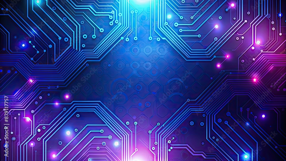 Blue and purple technology background circuit, blue, purple, technology ...