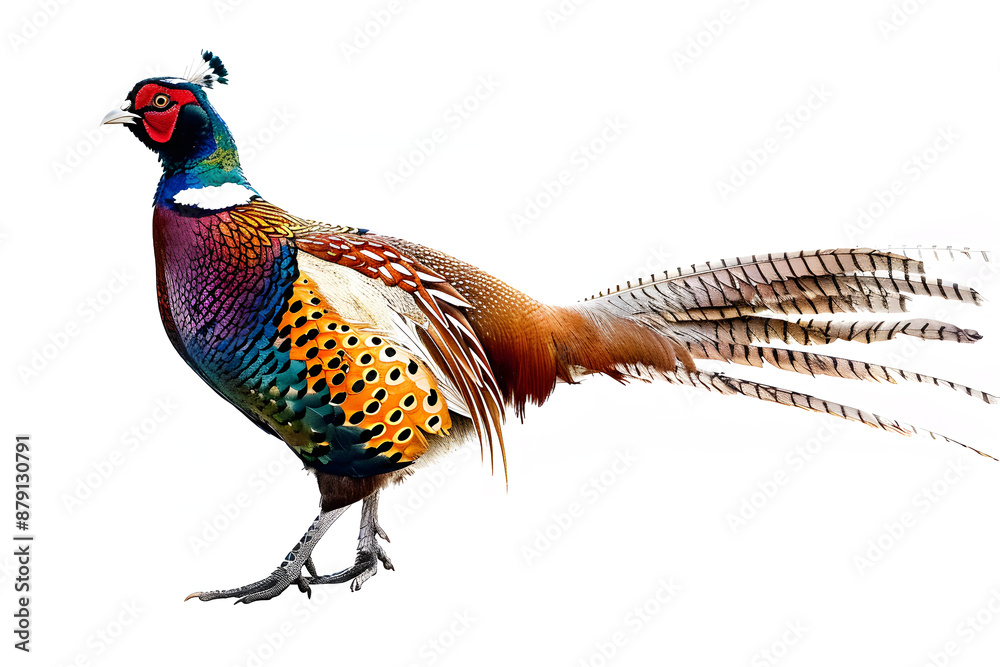 cute pheasant isolated on white background watercolour illustration ...