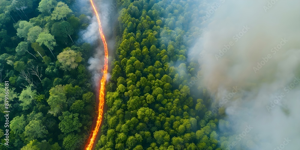 Drone footage of forest fire showcases deforestation, climate change ...