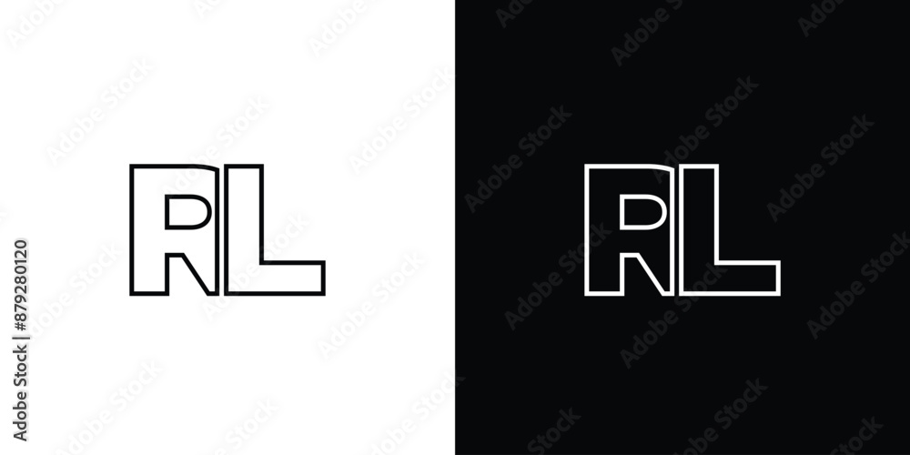 Letter R and L, RL logo design template. Minimal monogram initial based ...