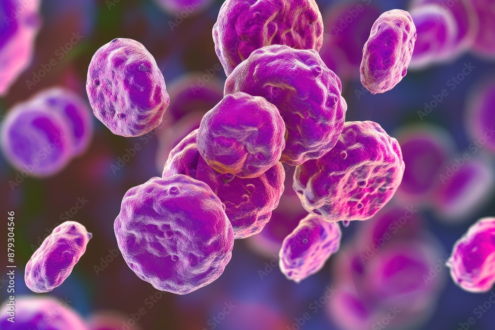 Streptococcus pneumoniae bacteria, also known as pneumococcus, Gram ...