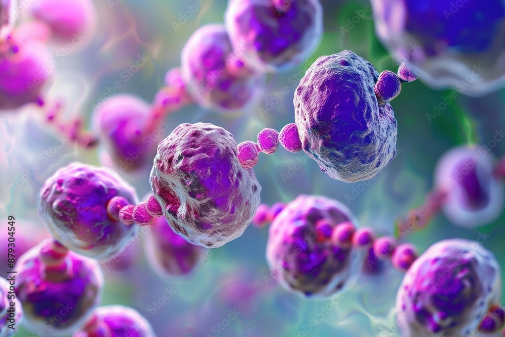 Streptococcus pneumoniae bacteria, also known as pneumococcus, Gram ...