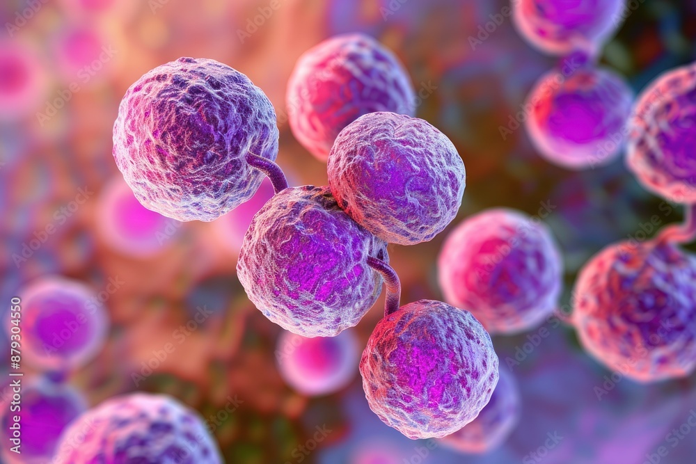 Streptococcus pneumoniae bacteria, also known as pneumococcus, Gram ...