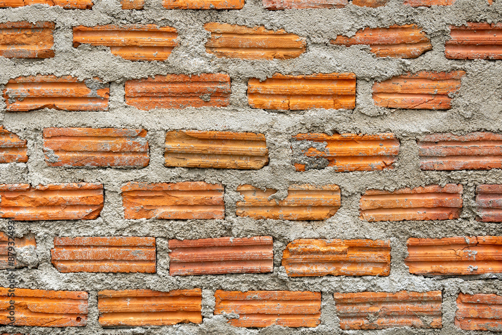 Red brick wall with visible mortar texture. Perfect for backgrounds ...