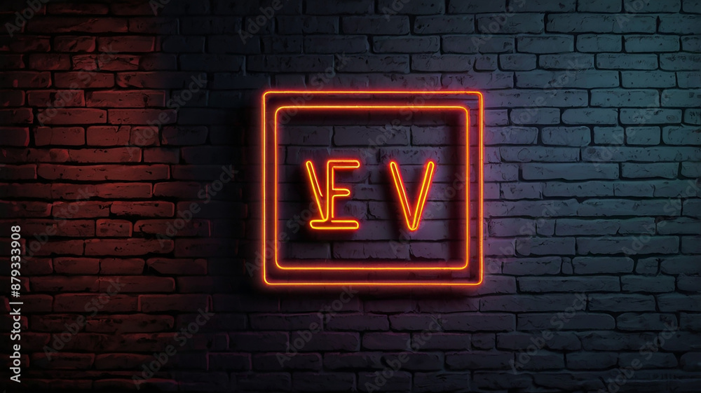 Neon realistic vector of Versus frame logo for template decoration ...