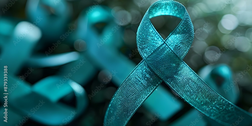 Awareness Ribbons Teal for Ovarian Cancer, Cervical Cancer, PCOS, PTSD ...