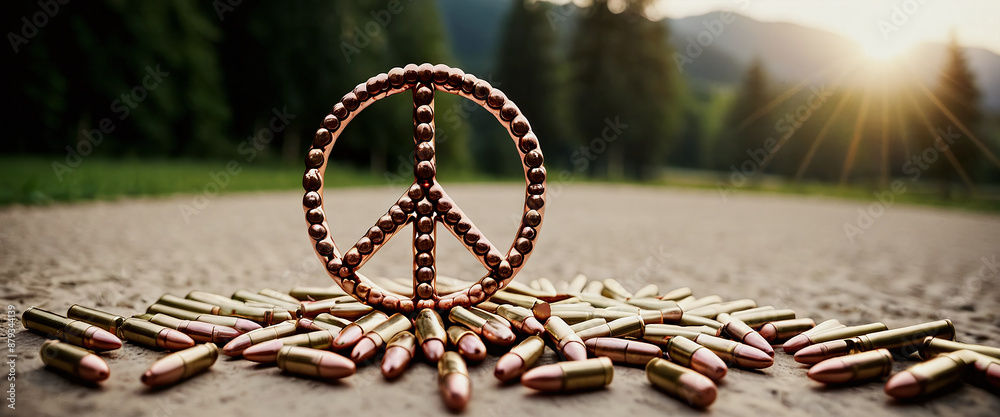 The peace sign or the sign of the Campaign for Nuclear Disarmament ...