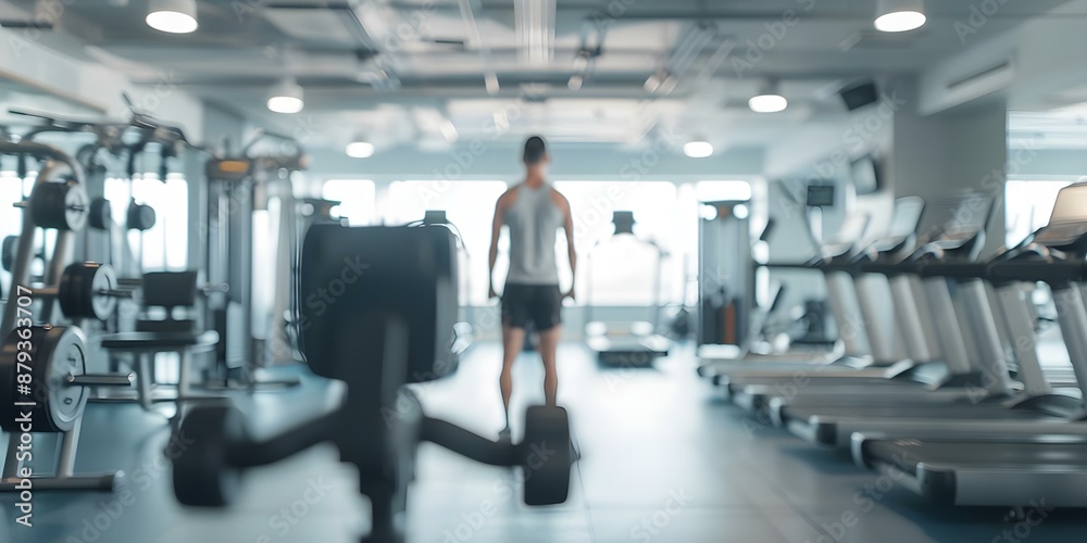 Gym workout filmed by camera following fitness influencer during ...