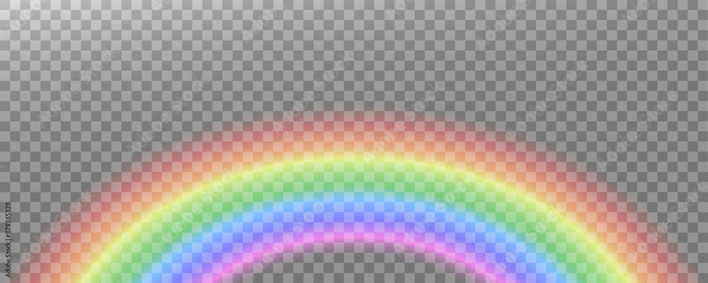 Rainbow icon, rainbow. Raindrops on transparent background. Realistic ...