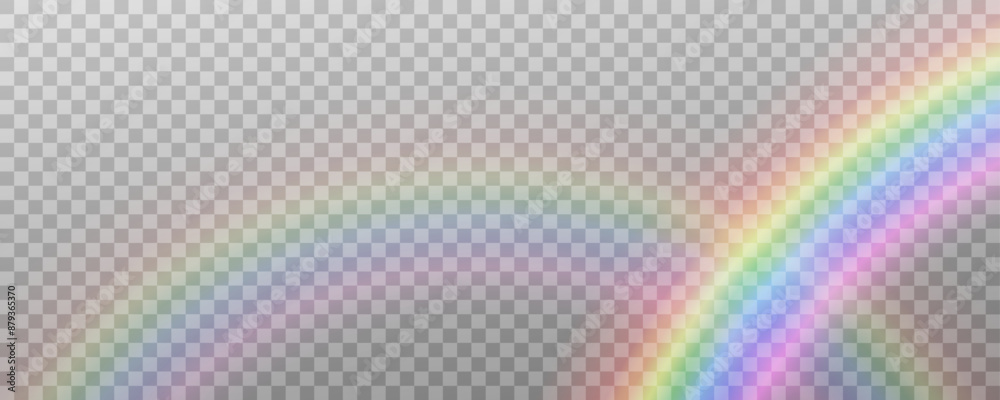 Rainbow icon, rainbow. Raindrops on transparent background. Realistic ...