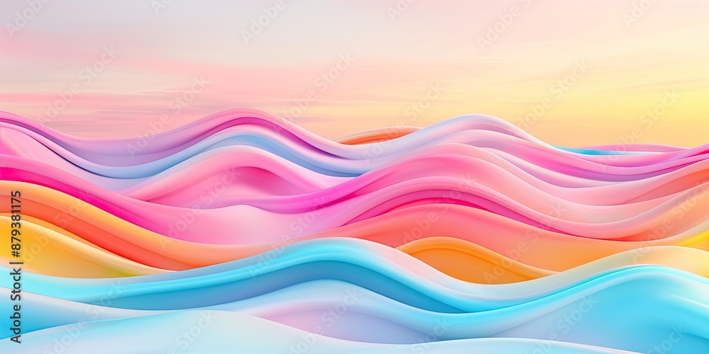 Pastel blue and pink abstract wave design background, Soft pastel ...