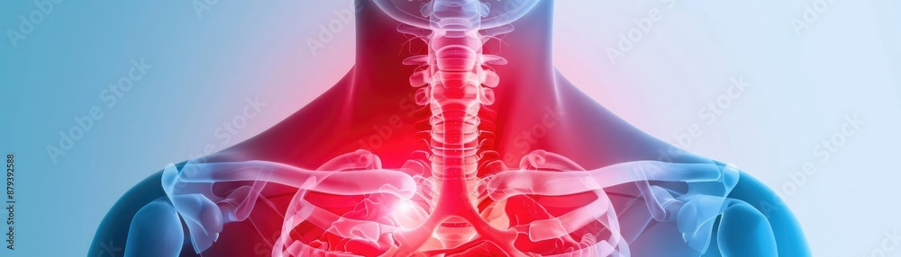 Diagram showing the process of acid reflux causing chest pain, clear ...