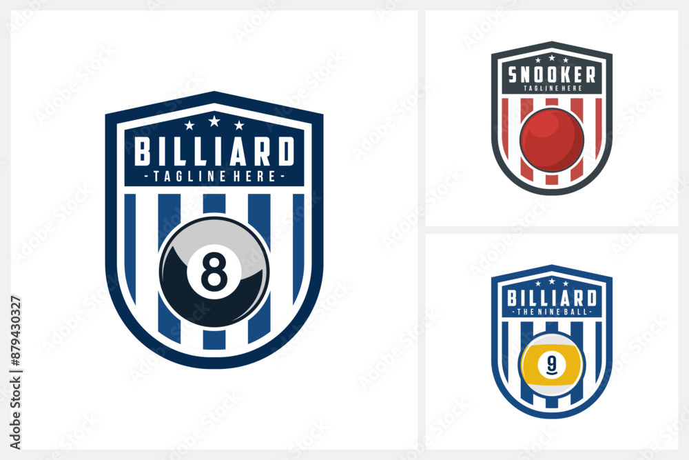 Billiard logo, snooker logo sport design template, snooker team emblem ...