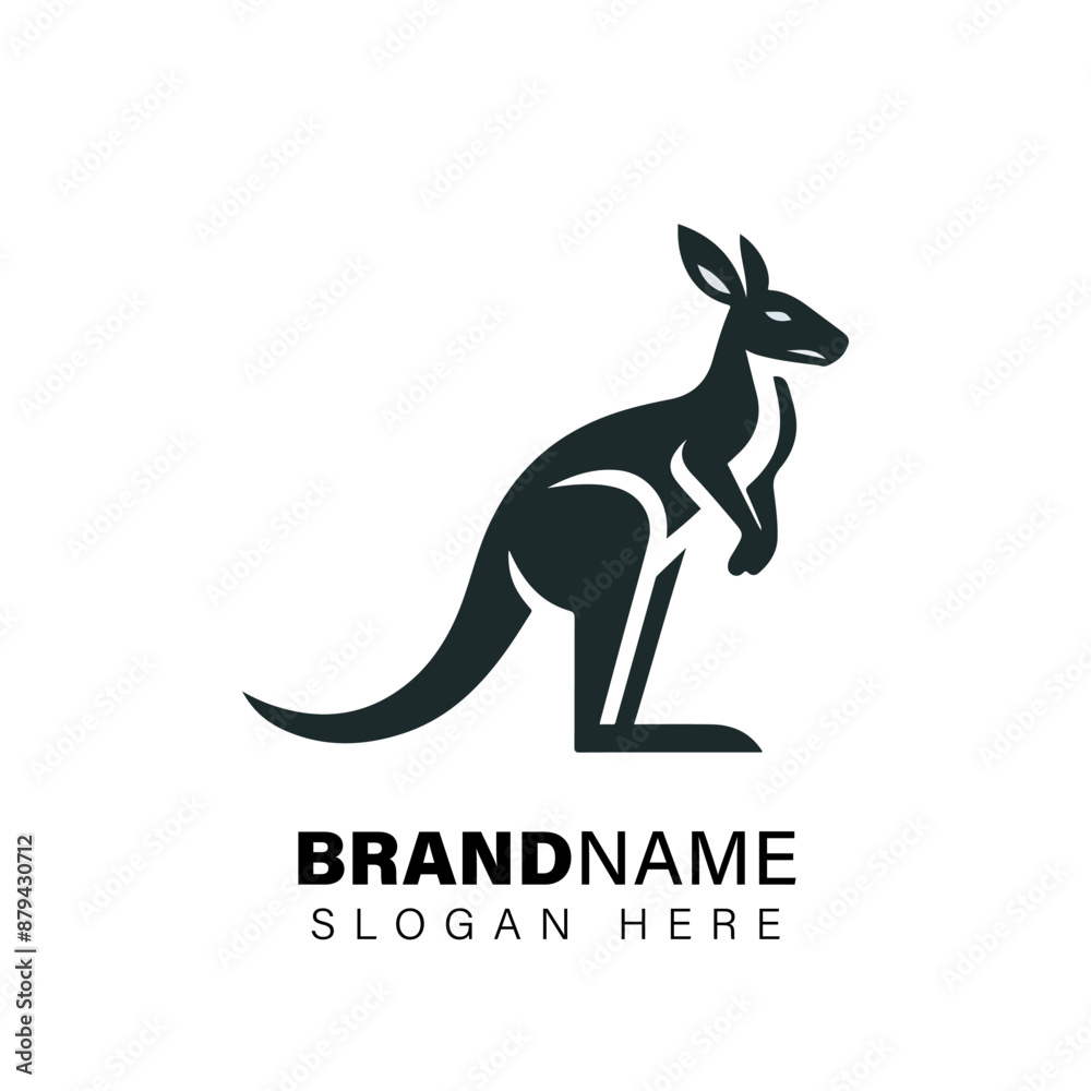 simple kangaroo logo vector illustration Stock Vector | Adobe Stock