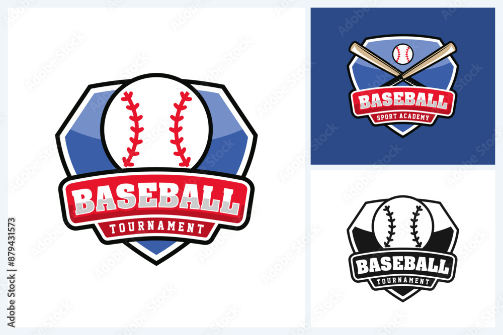 Baseball logo sport team identity vector illustration template ...