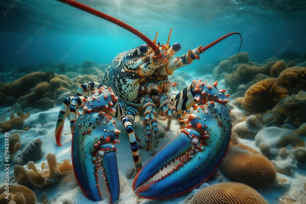 Painted rock lobster, common rock lobster, bamboo lobster, blue spiny ...