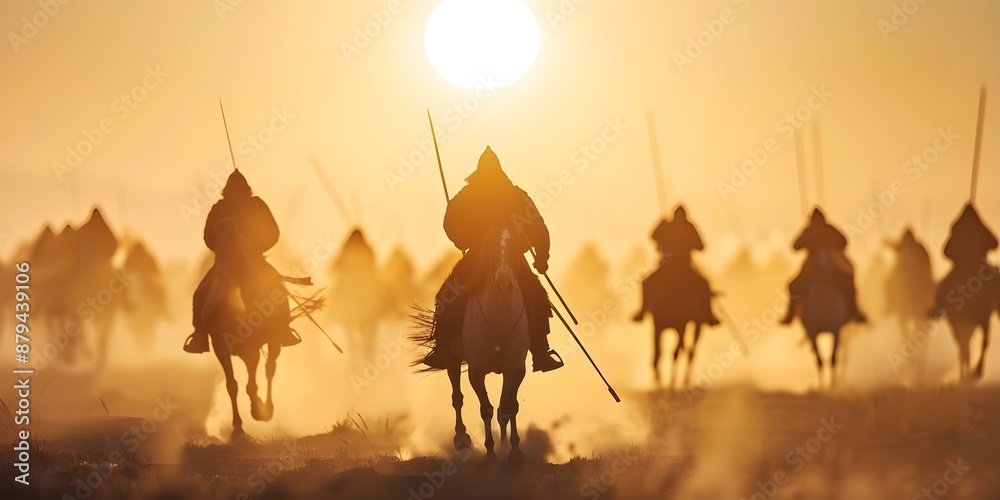 Mongol cavalry advances with spears and bows showcasing disciplined ...