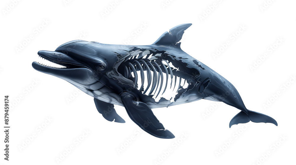 Digitally created image showing the detailed inner structure of a ...