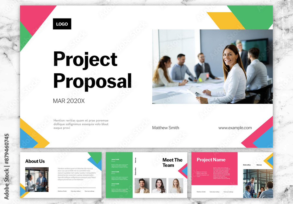 Colorful Business Project Proposal Stock Template | Adobe Stock