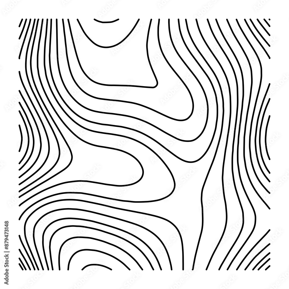 Topographic map patterns, topography line map. Vintage outdoors style ...