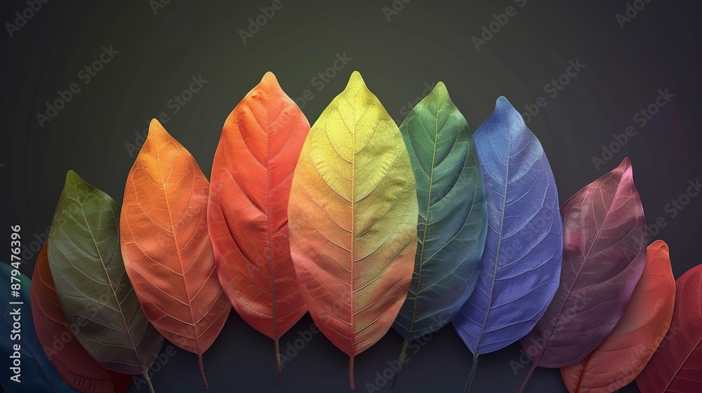 Abstract background of colorful nature scenes with vibrant floral ...