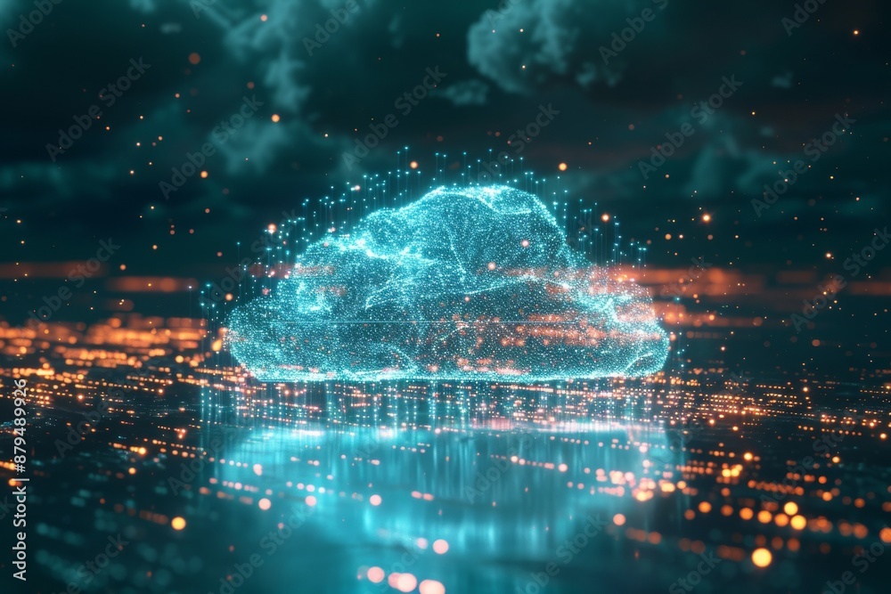 Cloud service models illustrated with different cloud shapes ...