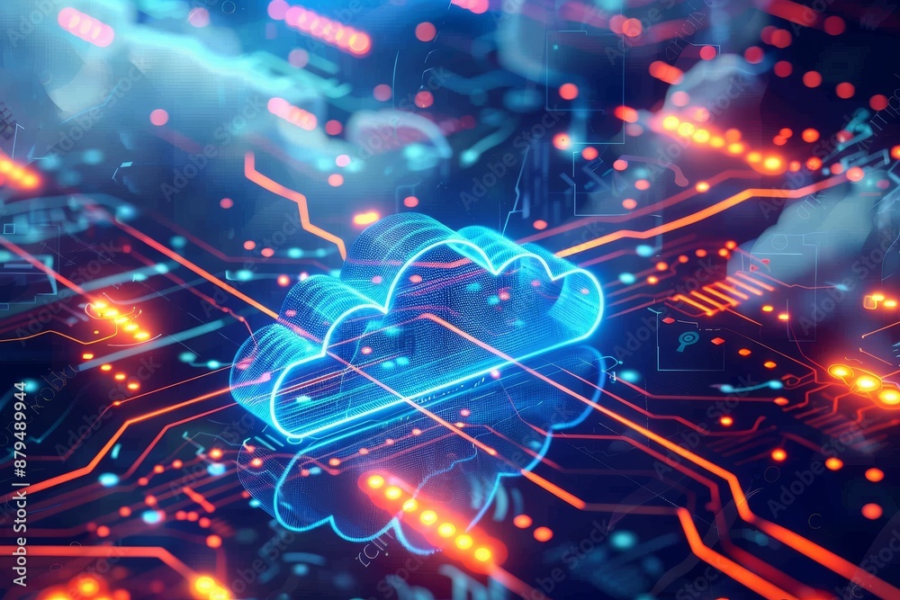 Cloud service models illustrated with different cloud shapes ...