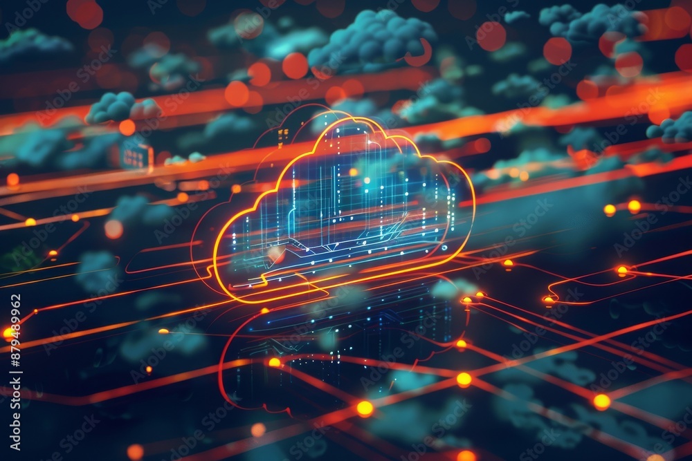 Cloud service models illustrated with different cloud shapes ...