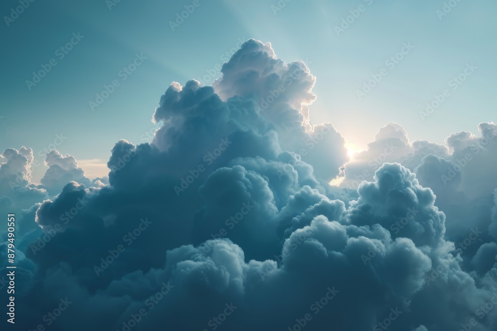 Cloud service models illustrated with different cloud shapes ...