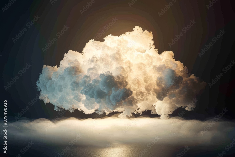 Cloud service models illustrated with different cloud shapes ...