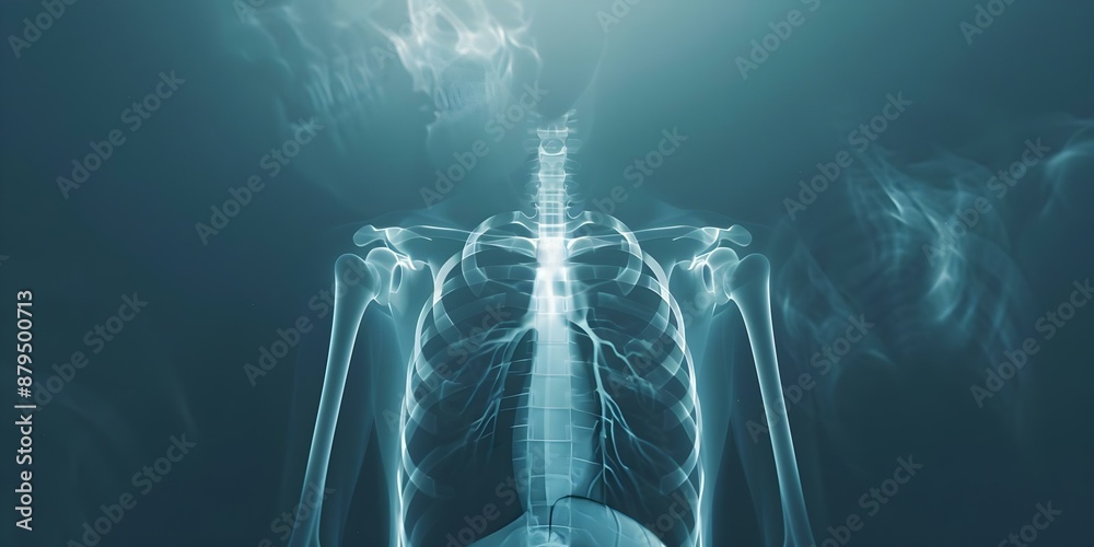 Digital chest Xray showing normal anatomy with a twist in medical ...