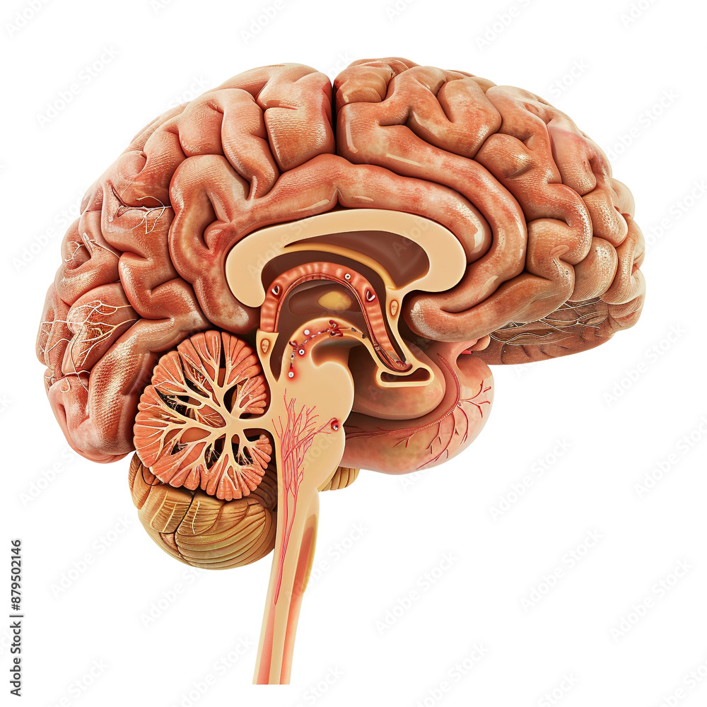 Realistic human internal brain organ clip art Stock Photo | Adobe Stock