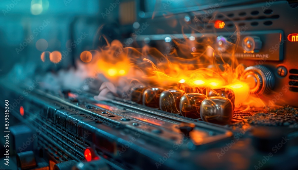 Vintage Film Projector with Radiant Glow, Historic Cinema Equipment ...