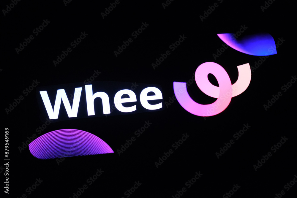 Shanghai,China-July 10th 2024: Whee app logo on screen. Social app ...