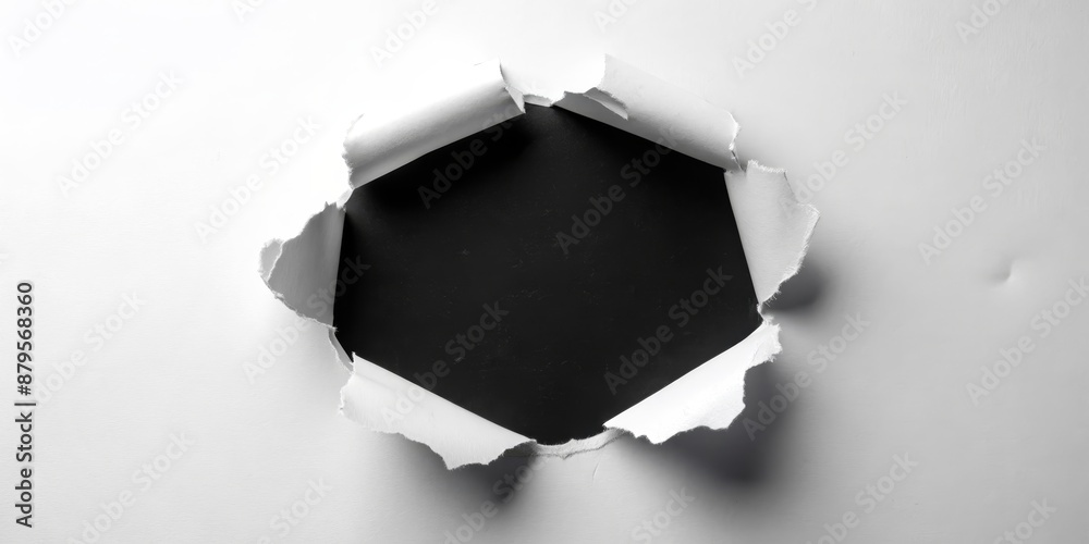 Torn White Paper with Black Background, torn paper , white paper ...