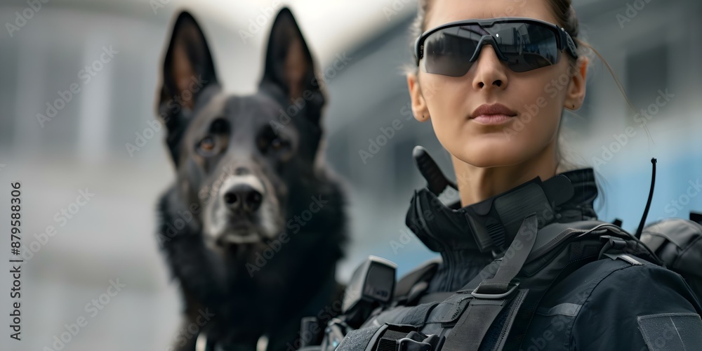 Woman cop morphs into K9 unit. Concept Transformation, Police Officer ...