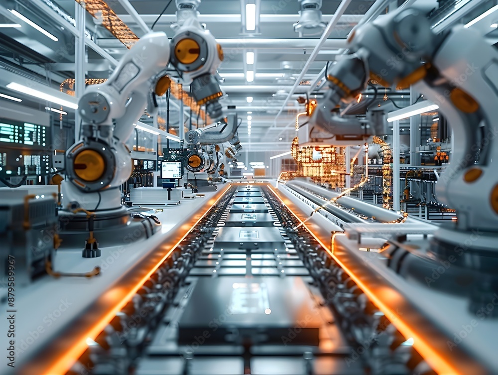 Sophisticated Semiconductor Wafer Manufacturing Facility with Precision ...